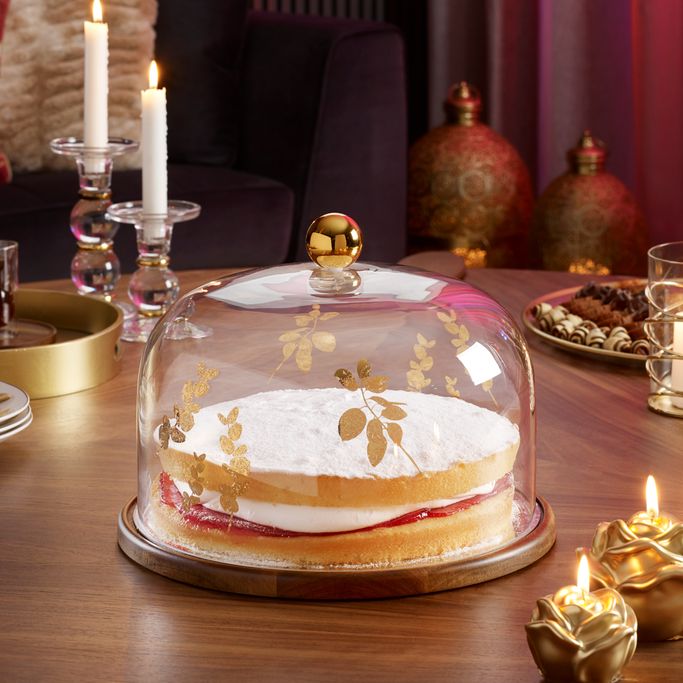 Bustan Cake Stand with Dome - ABYAT