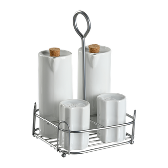 Dario Condiment Storage Bottle Set with Stand - ABYAT