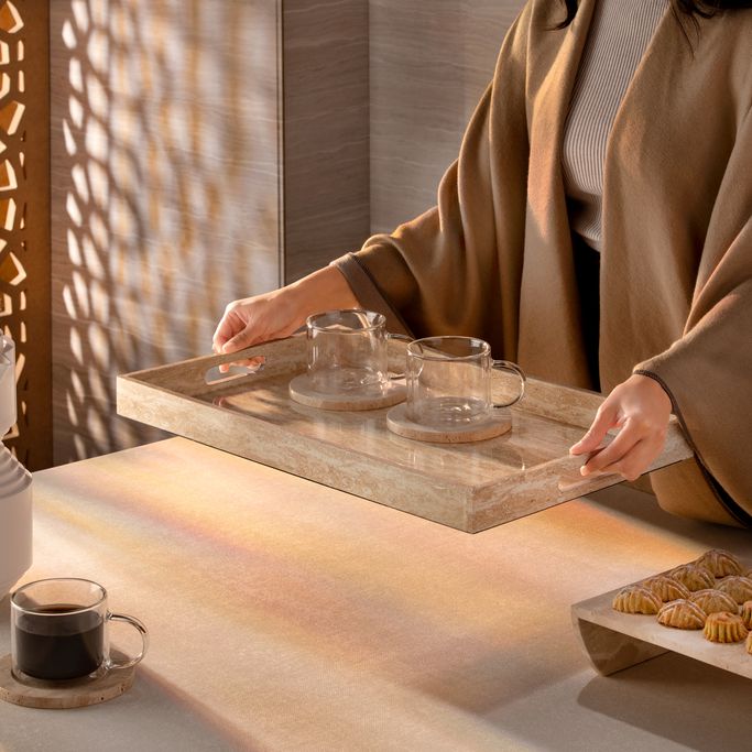 Travertine Serving Tray - ABYAT